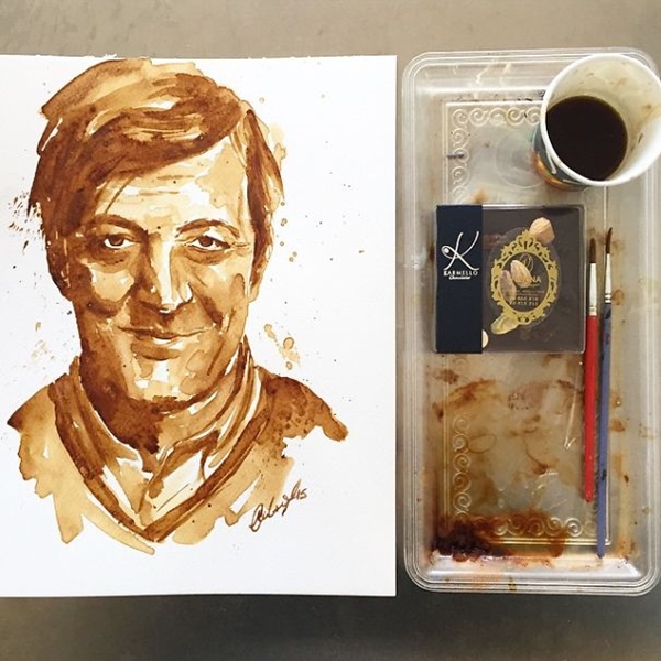 Coffee-Paintings-stephen-fry | Buzzworthy